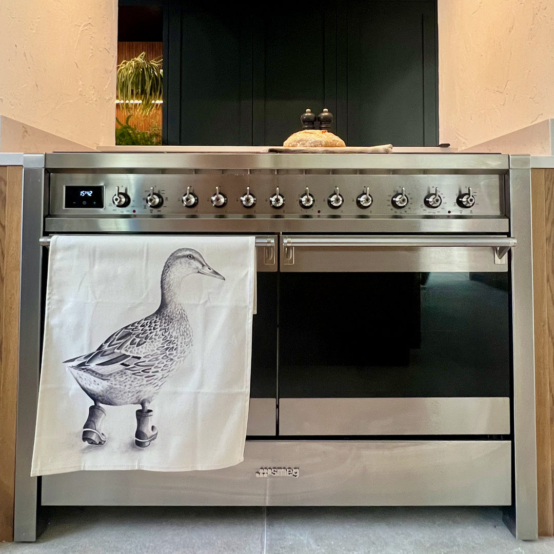Runaway Duck Tea Towel – Katherine Sheard Designs Trade